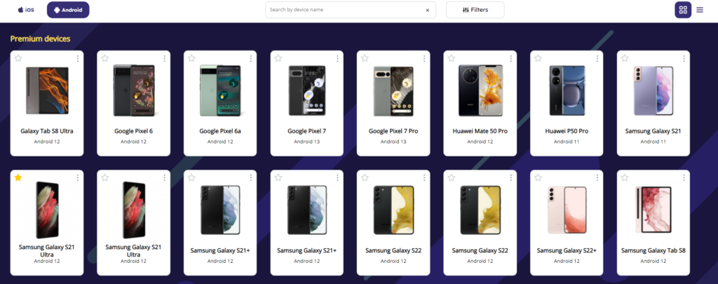 Mobitru : Premium devices