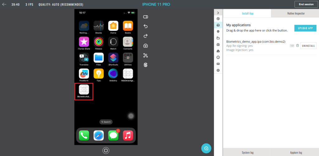Mobitru : Biometric authentication