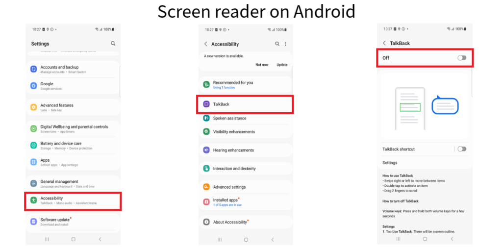 Mobitru : Android Screen readers